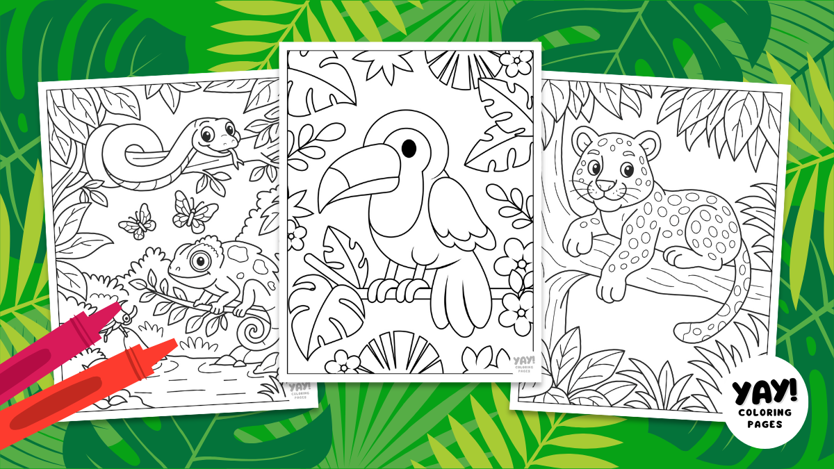 Jungle Coloring Pages (Free Printables)