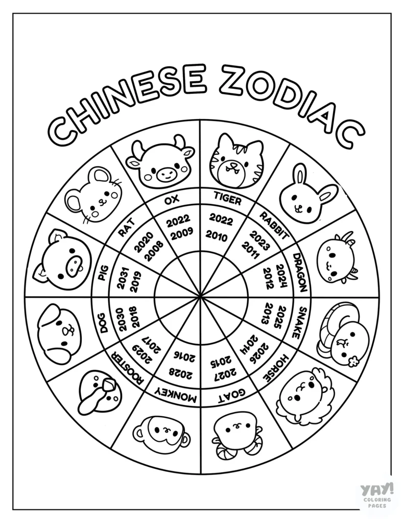 Lunar New Year Coloring Pages (Free Printables)