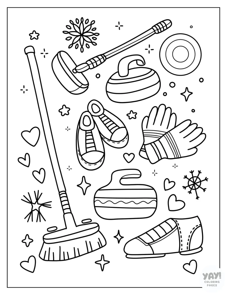 Winter Sports Coloring Pages (Free Printables)